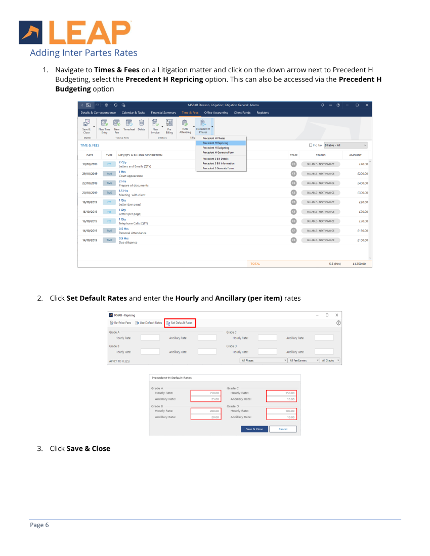 Precedent H User Guide