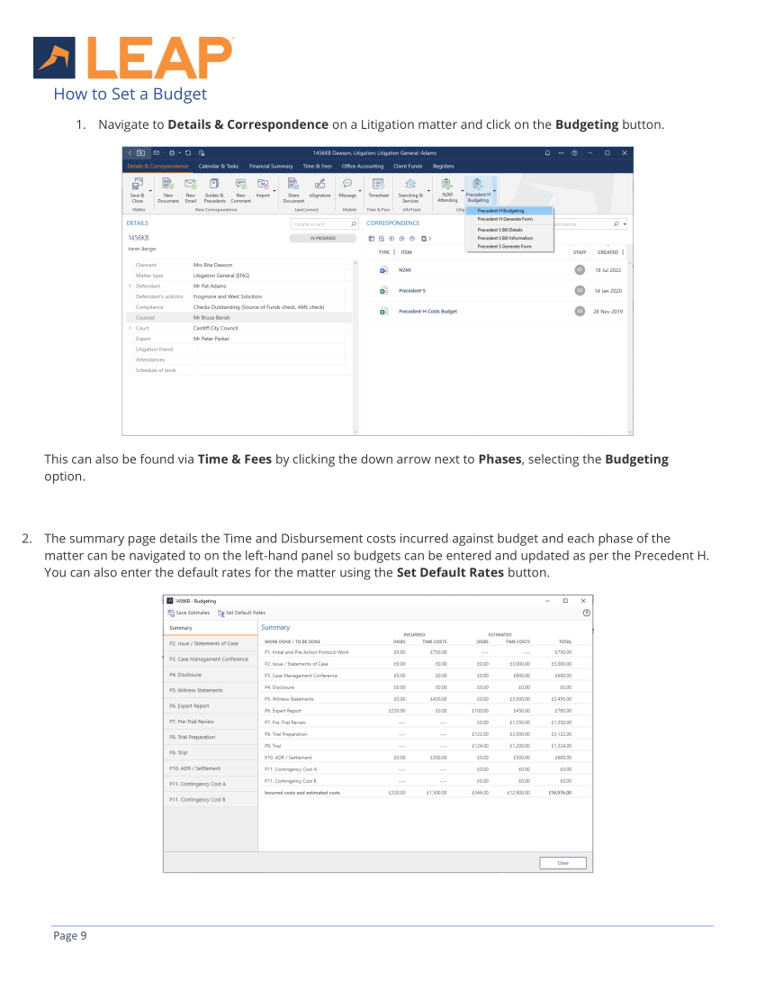 Precedent H User Guide