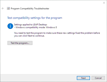 LEAP Desktop Application May Not Open